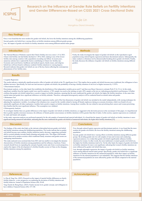 Poster Session | ICSPHS
